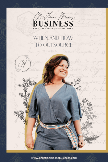 When and how to outsource - Christine Means Business